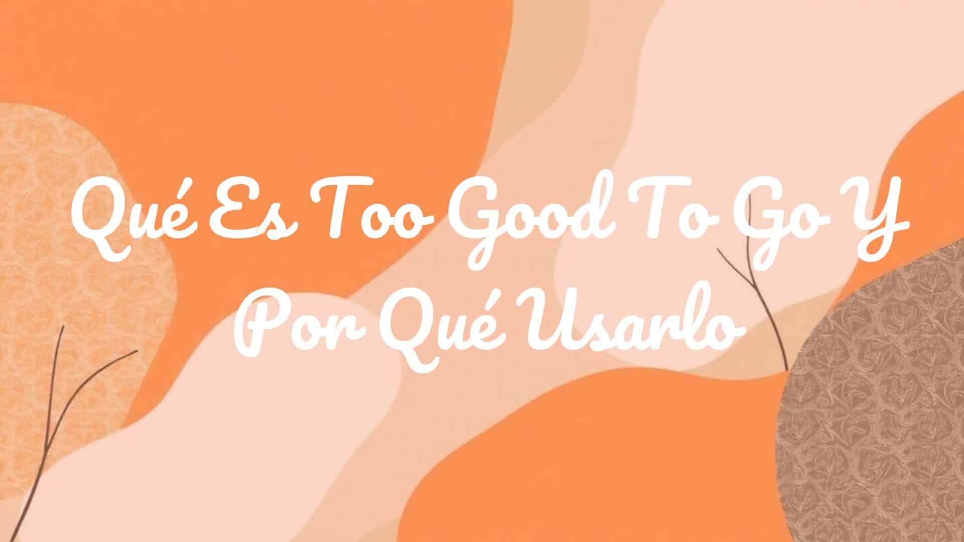 Qué Es Too Good To Go Y Por Qué Usarlo - Vidadejardin
